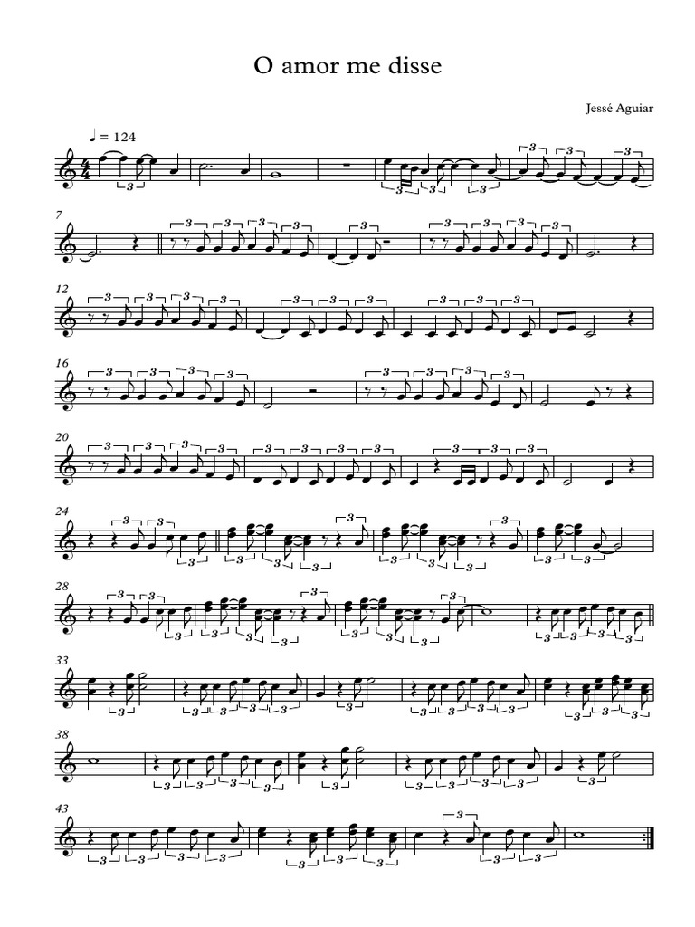 1 - O Amor Me Disse - Jesse Aguiar - Full Score | PDF