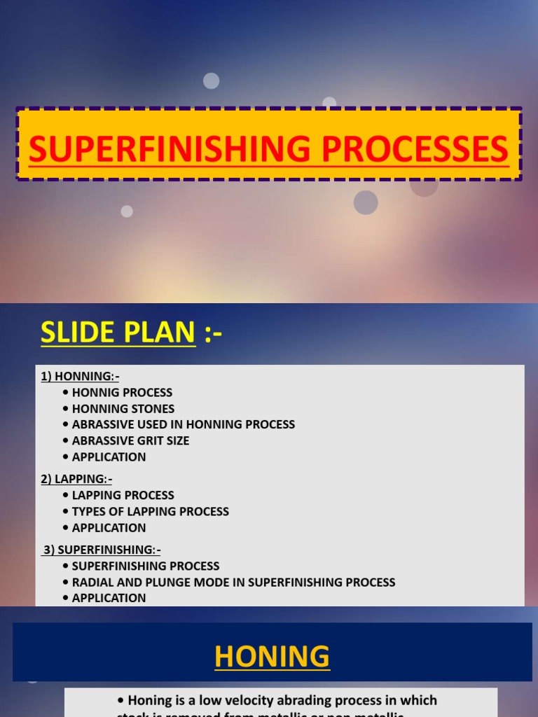 Superfinishing Operations - 3 | PDF