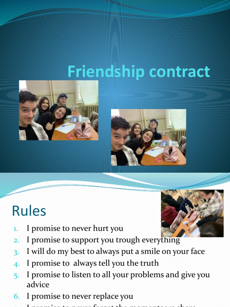 Friendship Contract Template – Two Printable Friendship Agreement ...