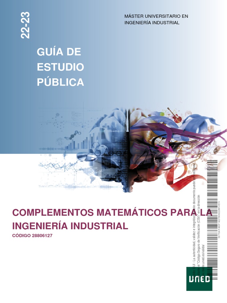 GUÍA - Complementos Matemáticos para La Ingeniería Industrial (2023) | PDF