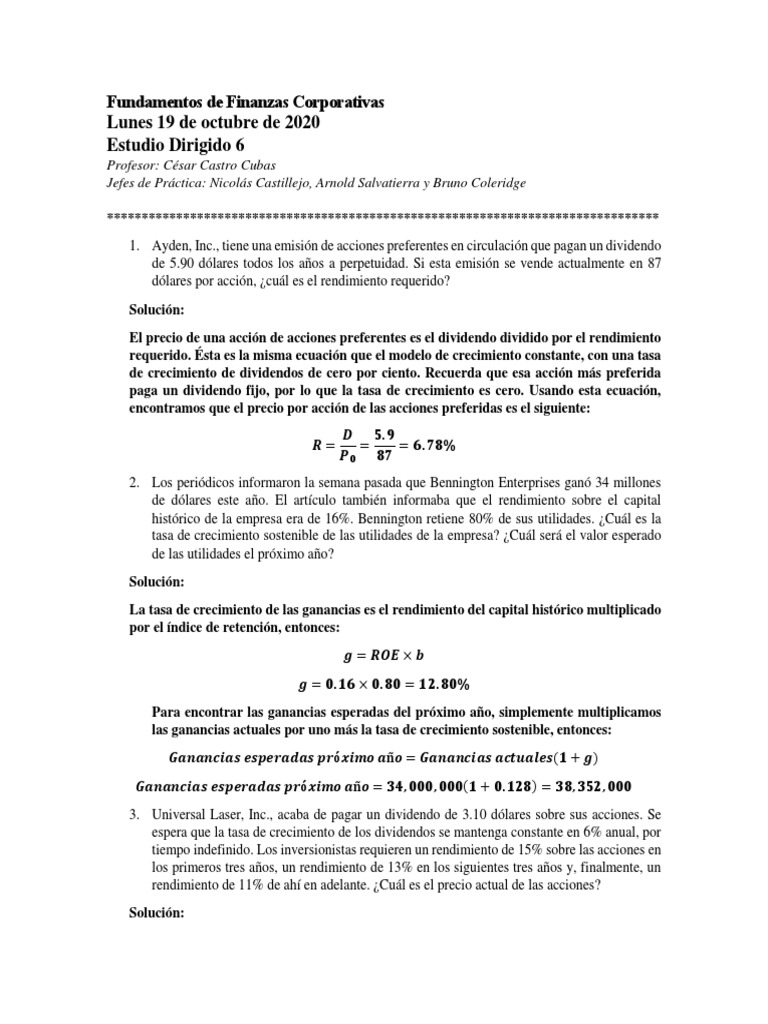 Estudio Dirigido 6 | PDF