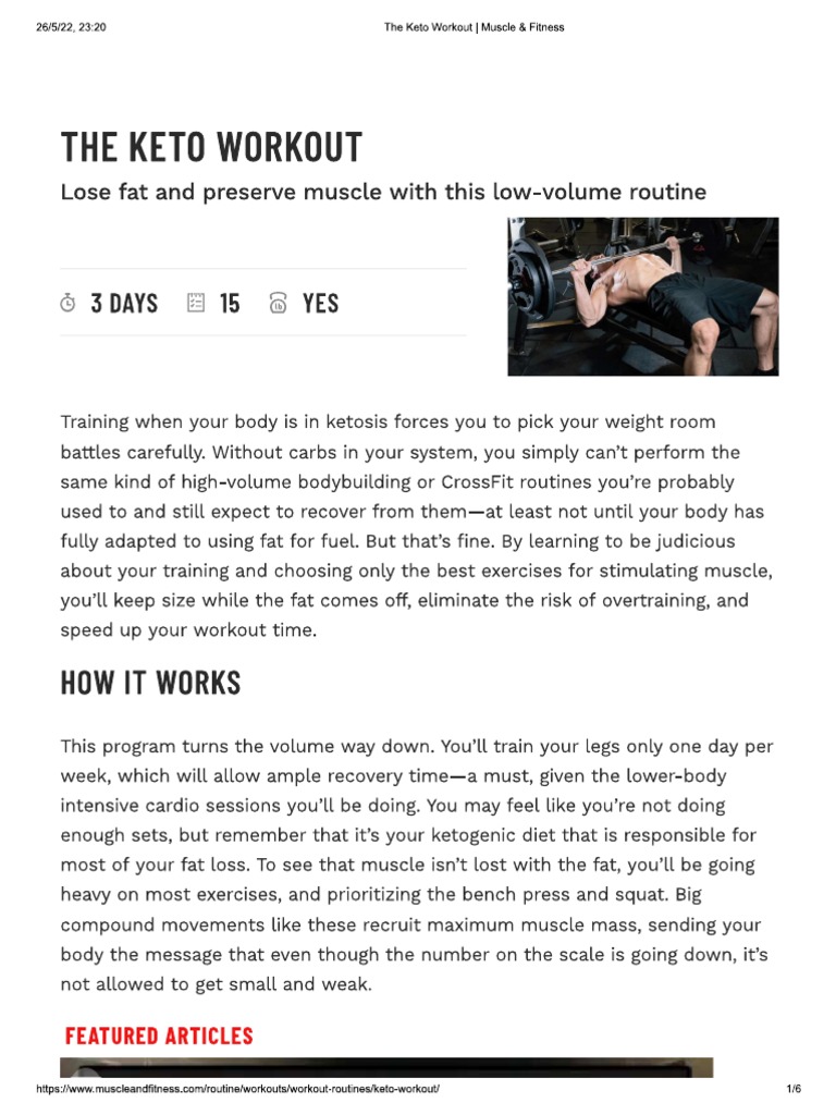 Workout Plan - Keto | PDF