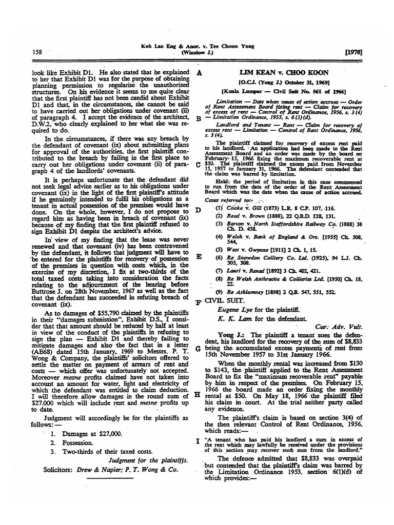 LIM KEAN V CHOO KOON | PDF