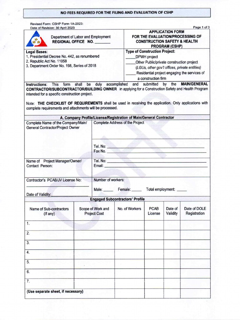 CSHP Forms Evaluation Processing Page1 | PDF