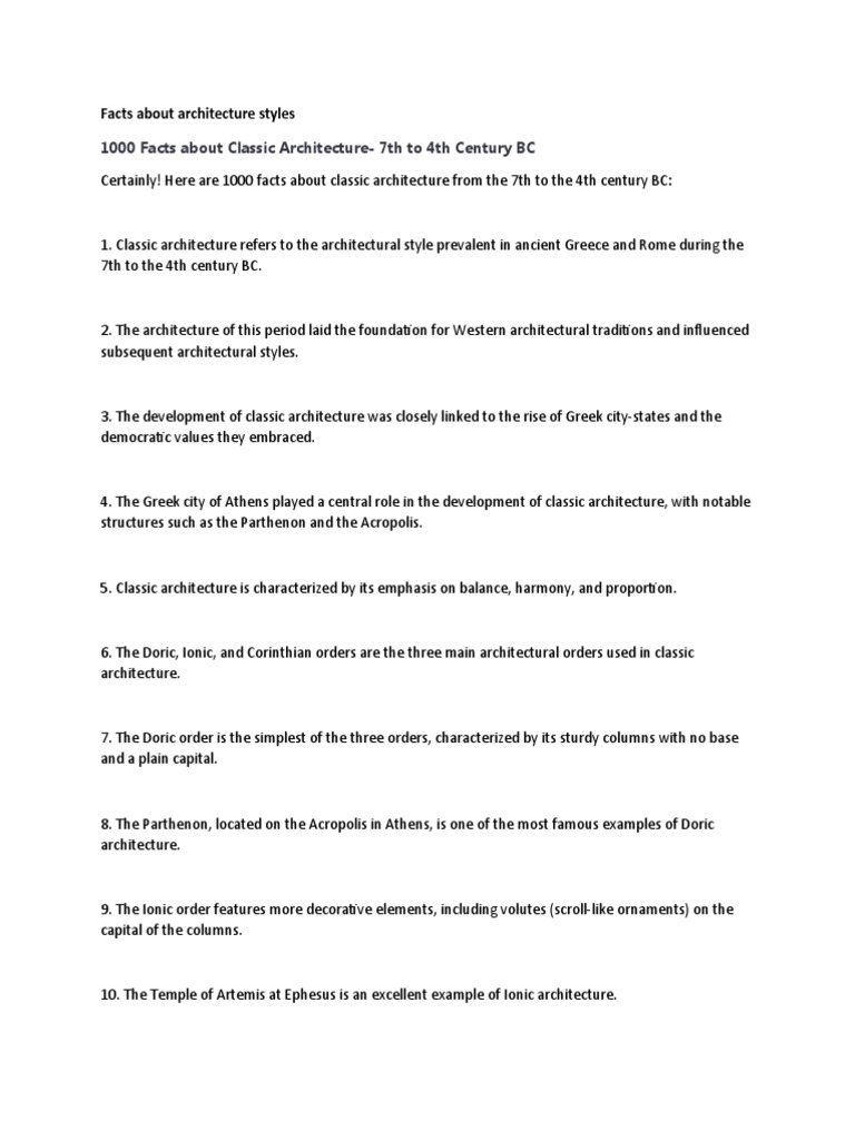 Facts about architecture styles | PDF