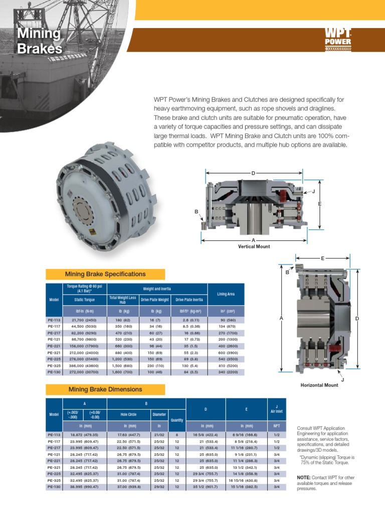 WPT Power Mining Brake PDF | PDF
