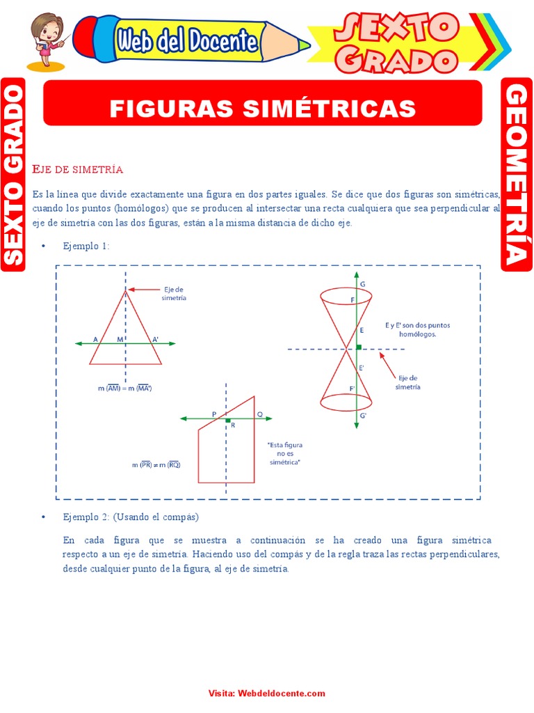 Figuras Simétricas para Sexto Grado de Primaria | PDF