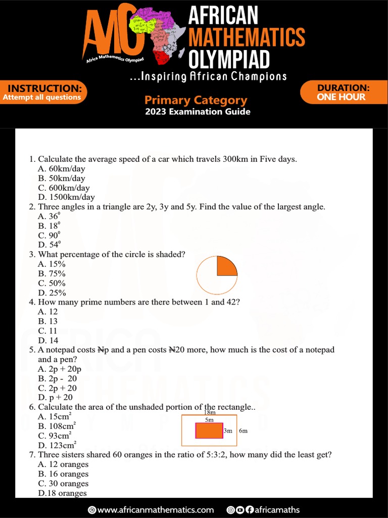 PRIMARY AFRICAN MATHS | PDF