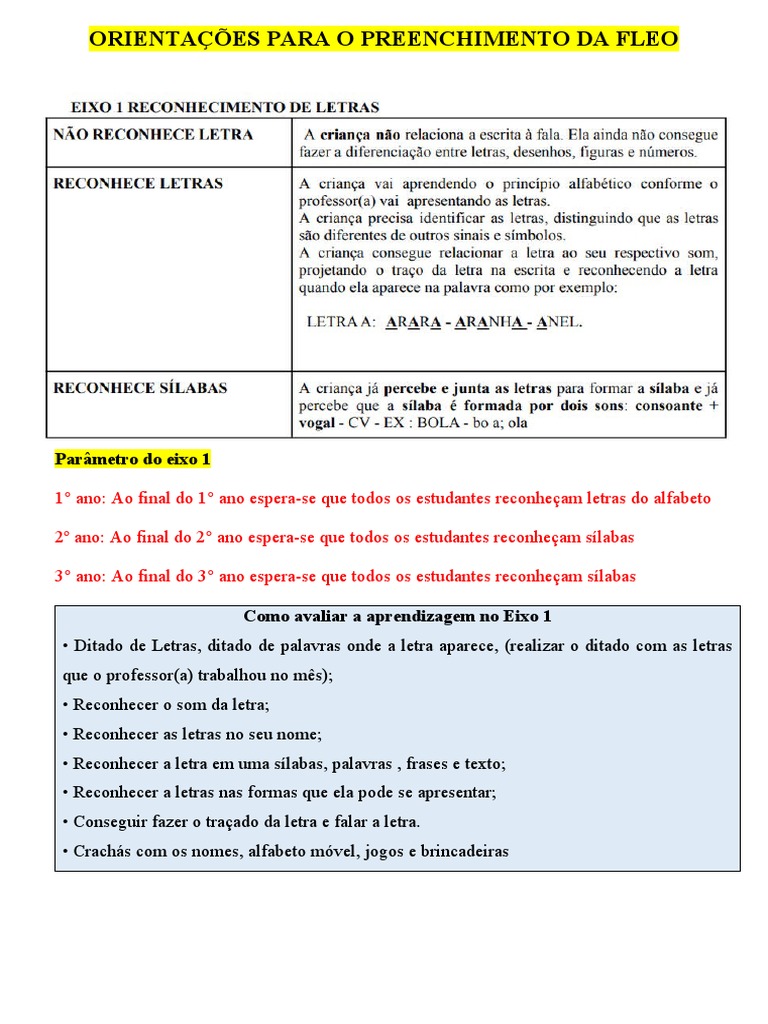 Orientações para o Preenchimento Da Fleo | PDF