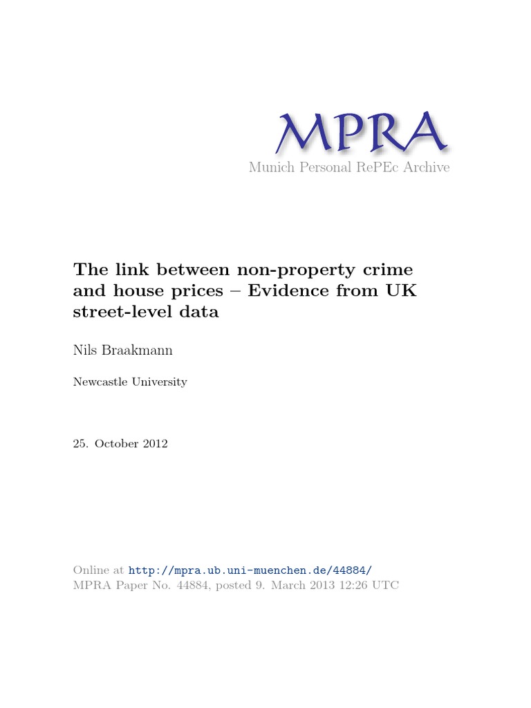 The Link Between Non-Property Crime | PDF The Link Between Non-Property Crime | PDF