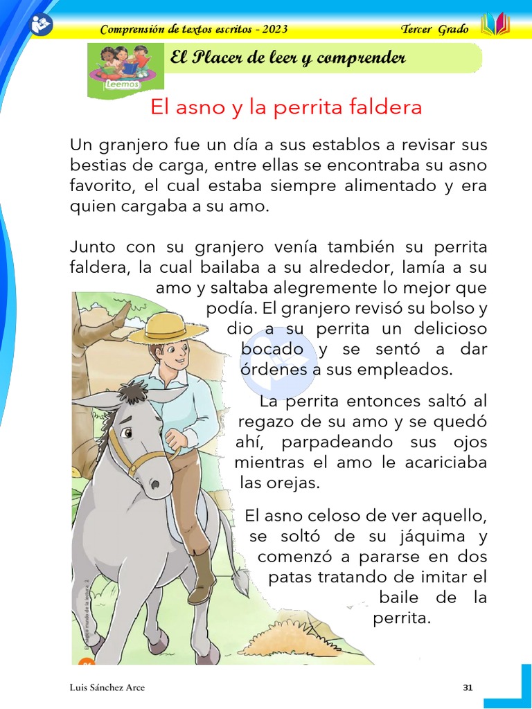 4 - El Asno y La Perrita Faldera | PDF