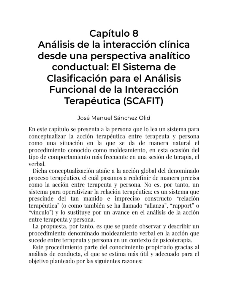Cap8 Analisis - de - Conducta - Teoría - y - Aplicaciones - Clínicas - 2022 - Unlocked | PDF ...