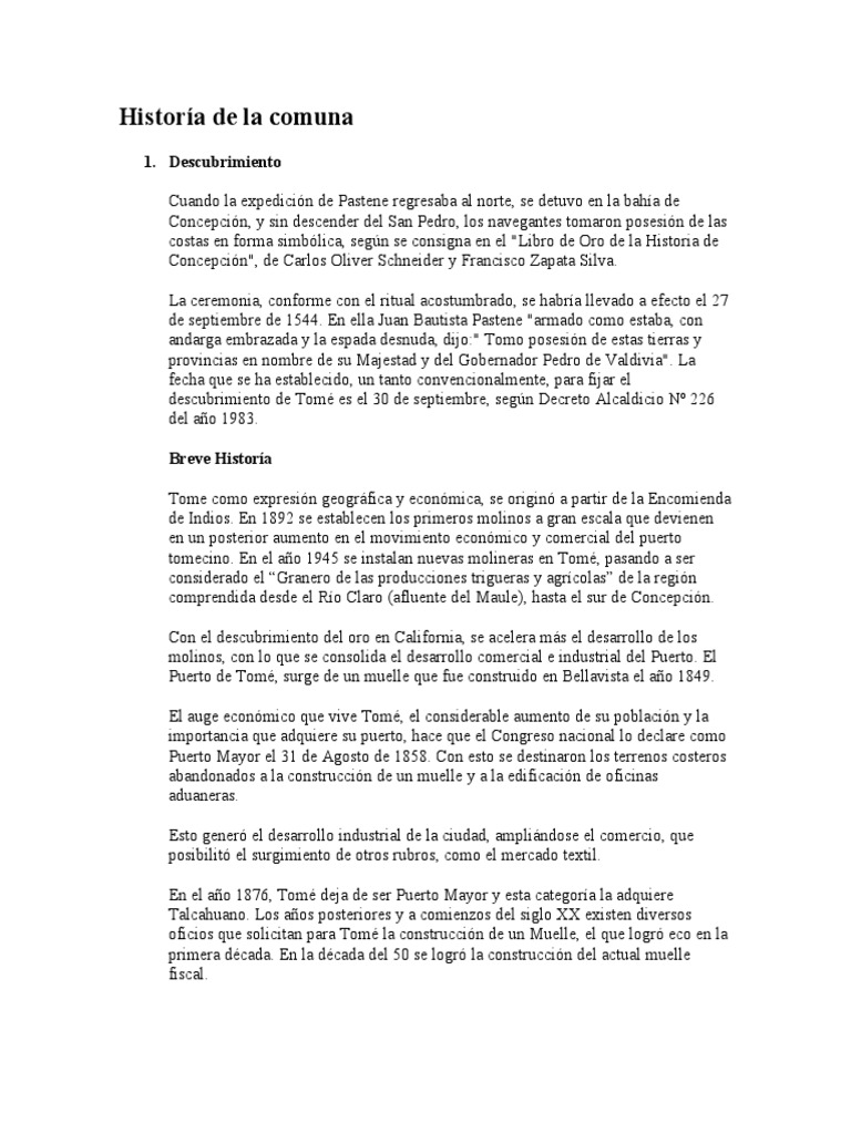 Historía de La Comuna | PDF