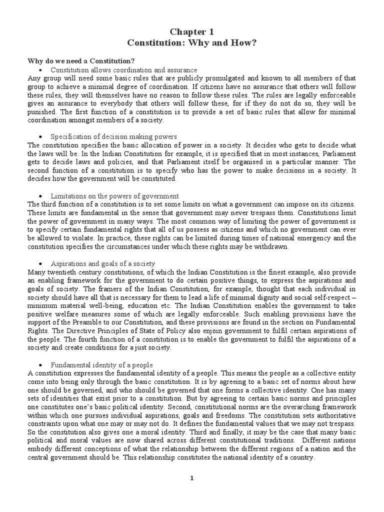 Functions and Authority of a Constitution | PDF