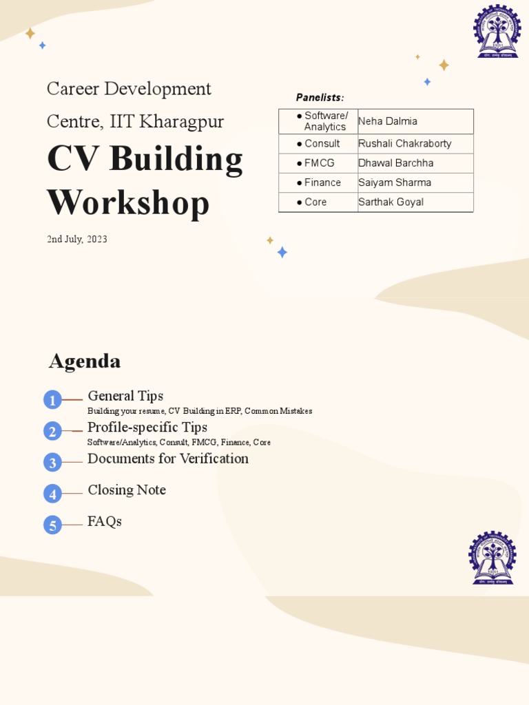 CDC CV Building Workshop 2nd July, 2023 | Download Free PDF | Financial Modeling
