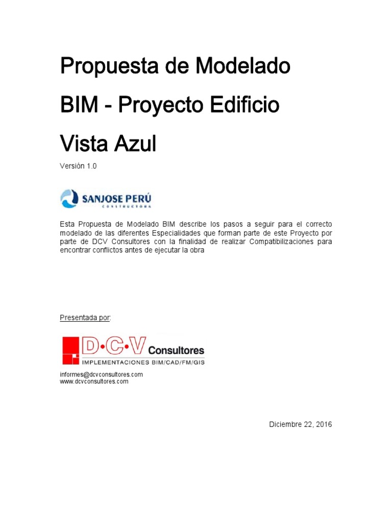 Modelado BIM - Vista Azul - 22!12!16 - SJP | PDF | Autodesk Revit