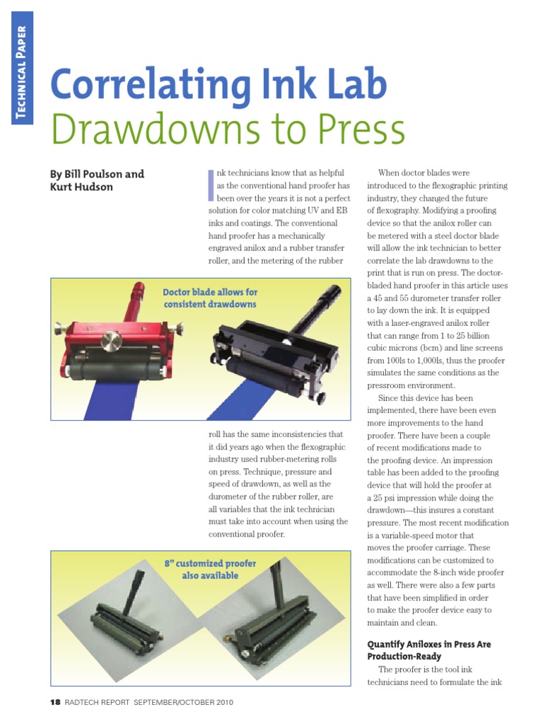Correlating Ink Lab Drawdowns To Press | PDF | Communication Design ...