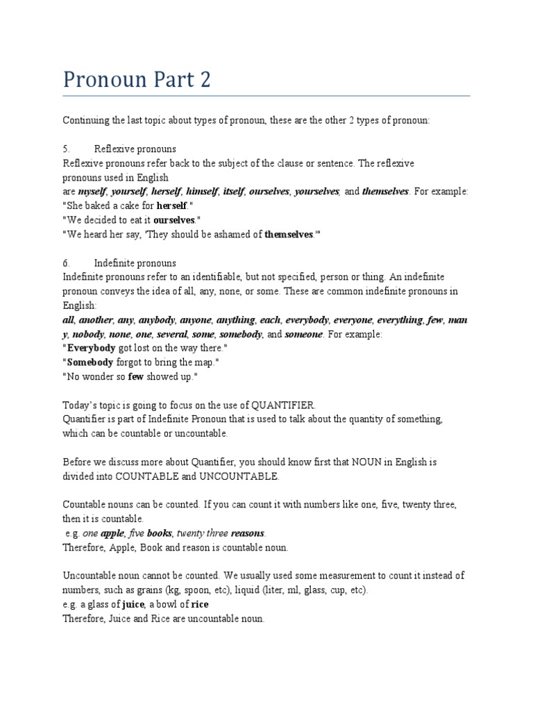 Pronoun Part 2 | PDF