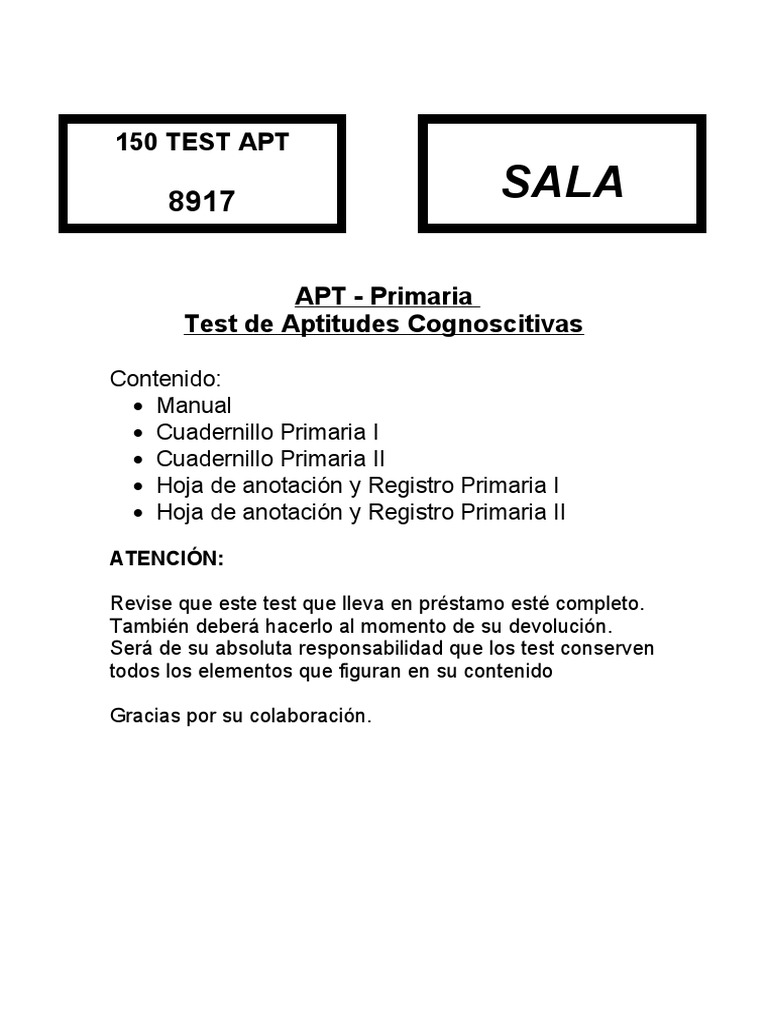 150 Test Apt | PDF