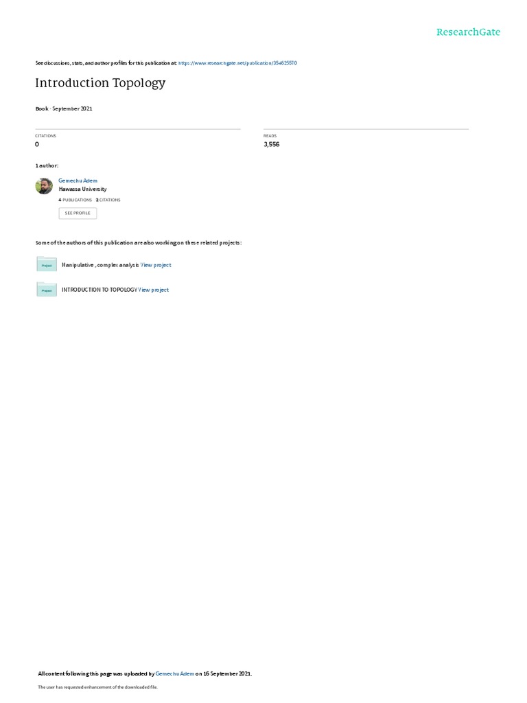 Introduction Topology | PDF