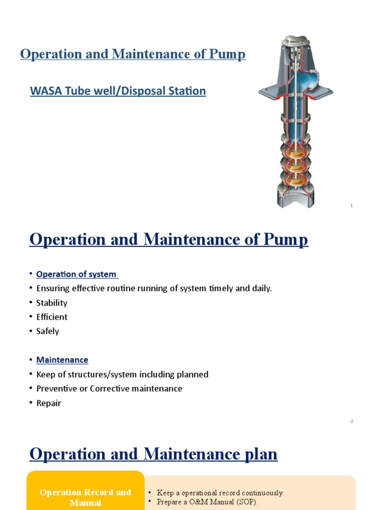 Operation and Maintenance of Pumps | PDF | Electric Motor | Pump