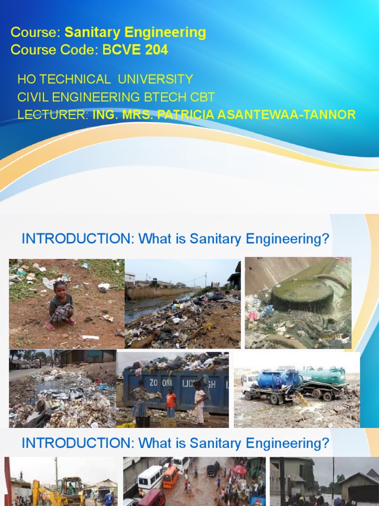 Introduction To Sanitary Engineering and Solid Waste | PDF