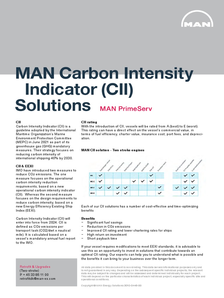 Man Carbon Intensity Indicator (Cii) Solutions Eng | PDF Man Carbon Intensity Indicator (Cii) Solutions Eng | PDF