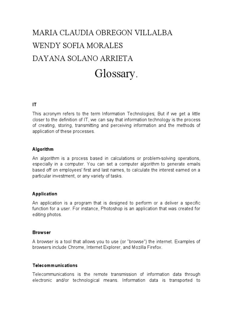 Glossary | PDF | Computer Program | Programming Glossary | PDF | Computer Program | Programming