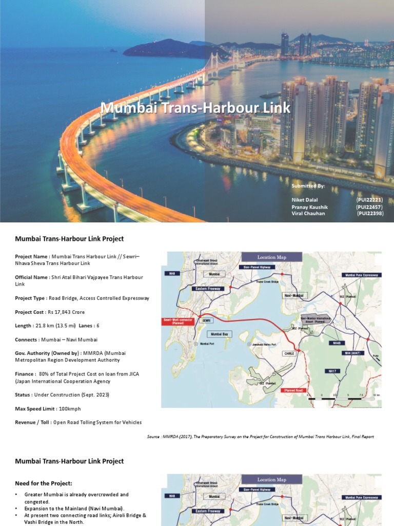 Project Formulation, Appraisal & Management - Mumbai Transharbour Link ...