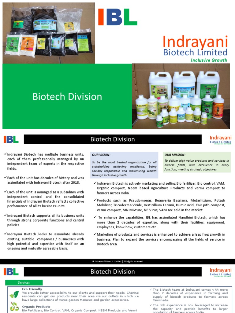 Indrayani biotech | PDF