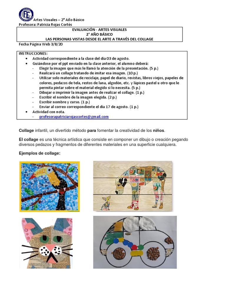 Evaluación de Artes Visuales 2° Básico | PDF | Ciencias sociales | Arte