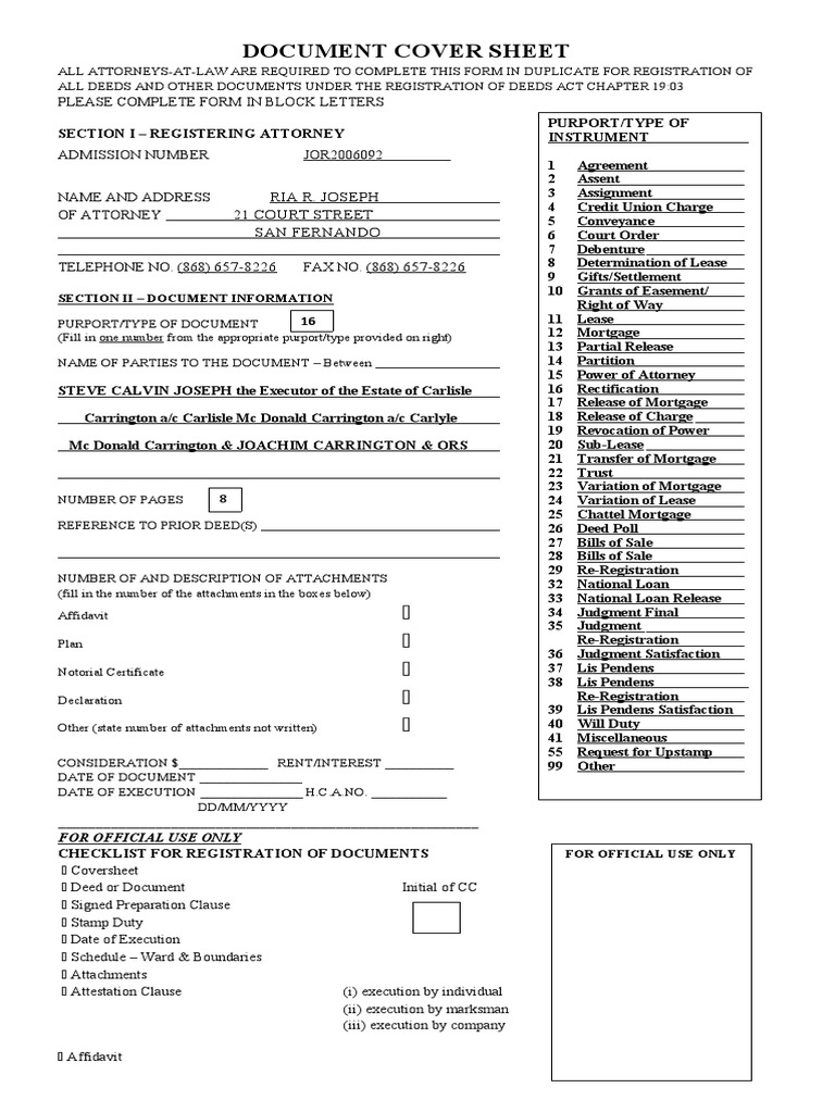 Document Cover Sheet | PDF