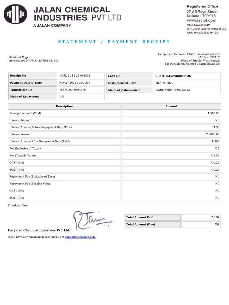 Repayment Receipt CR68C15EC9ID8005726 | PDF