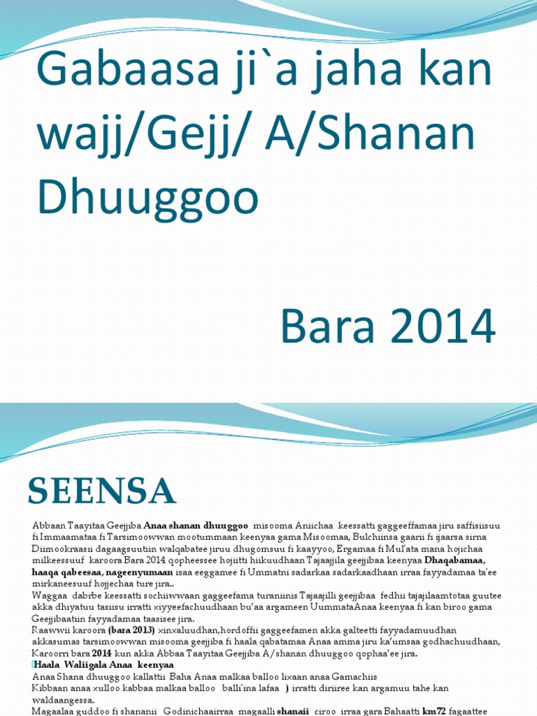 Gabaasa Waajjira Geejjibaa 2ffaa - New1 | PDF