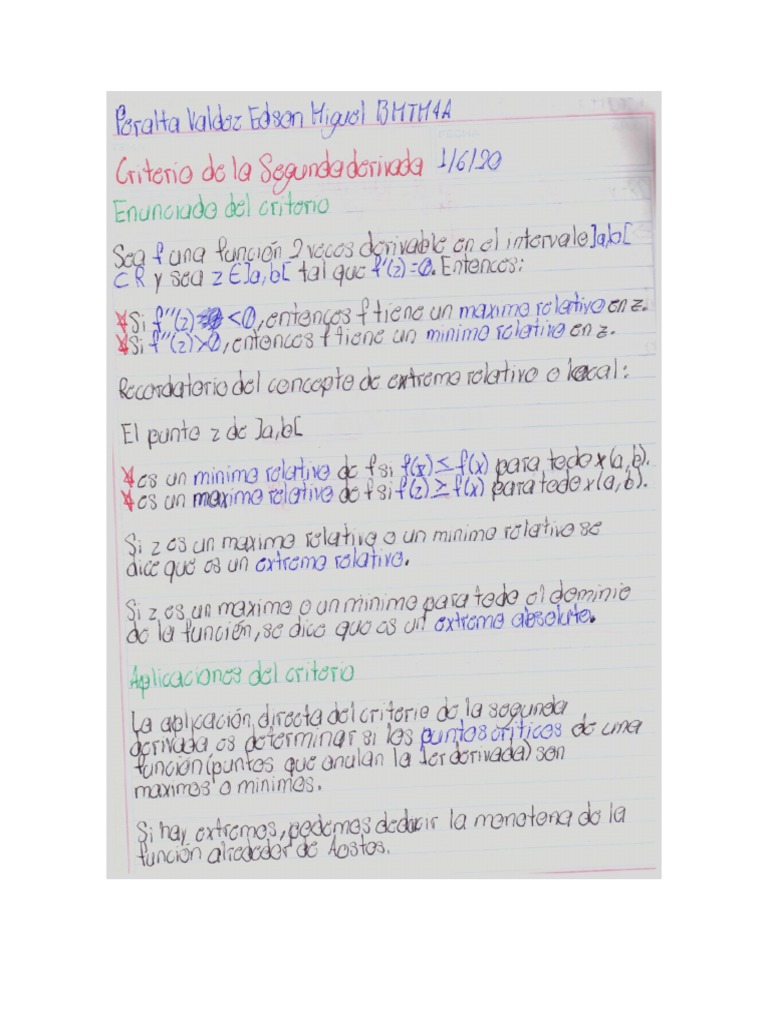 Criterio de La Segunda Derivada | PDF Criterio de La Segunda Derivada | PDF