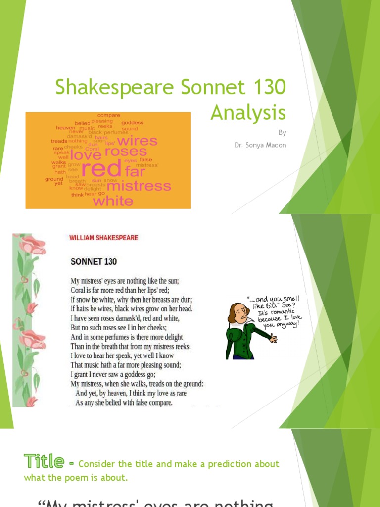 Shakespeare Sonnet 130 - 2020 | PDF | British Poetry | Poems