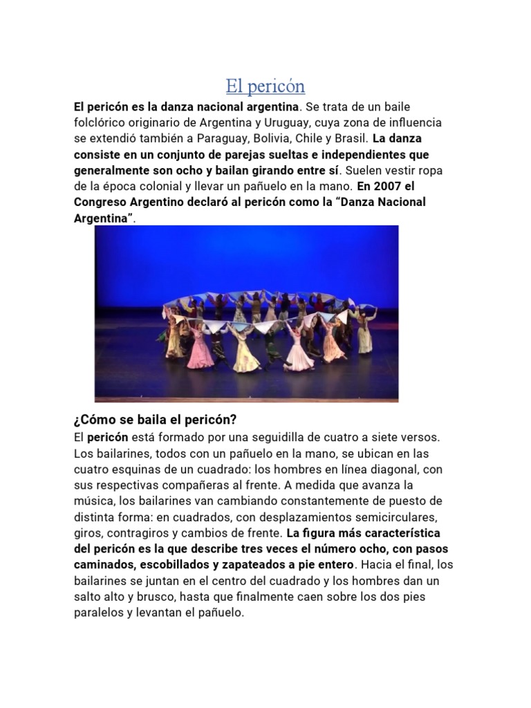 El Pericón: Danza Nacional Argentina | PDF