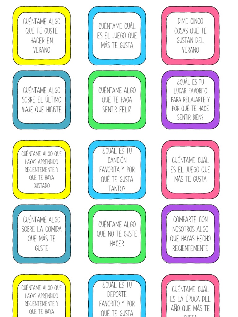 Tarjetas para Fomentar La Comunicación Oral | PDF