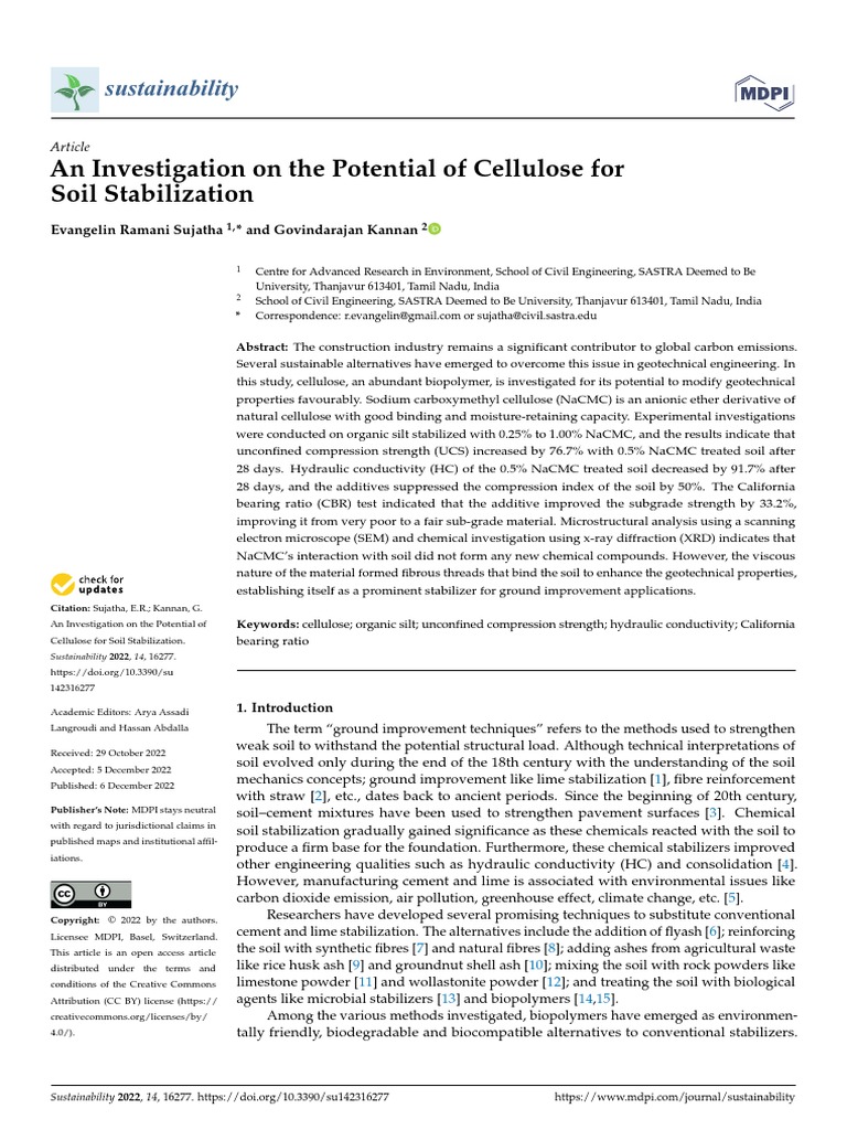 An Investigation On The Potential of Cellulose For | PDF