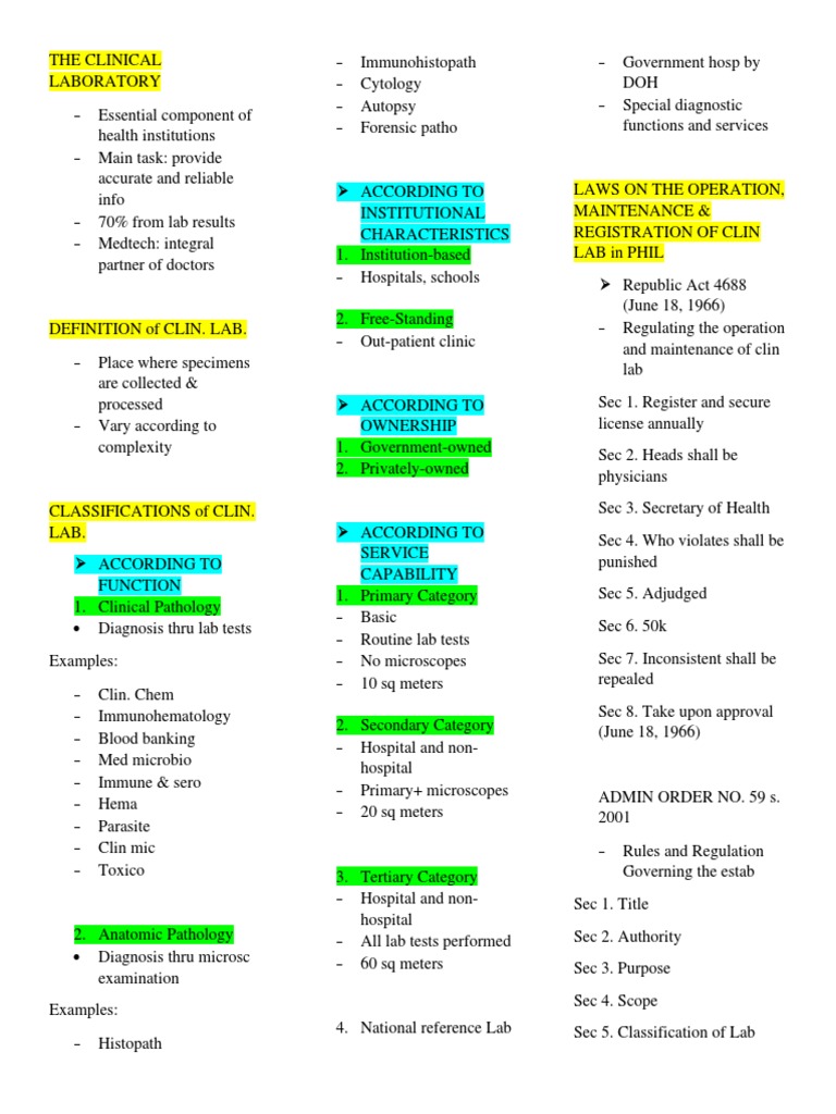 The Clinical Laboratory | PDF