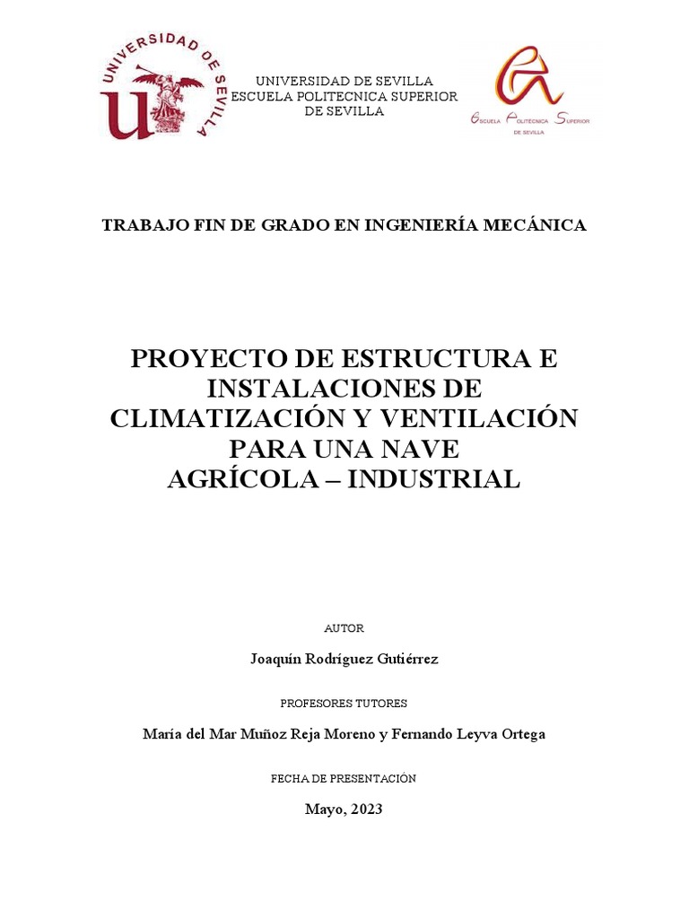 PORTADA MEMORIA TFG Universidad de Sevilla | PDF