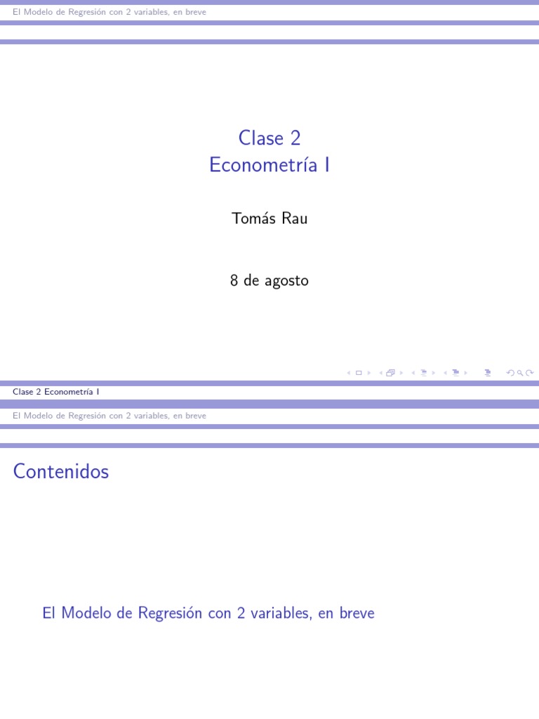 Clase2 1 | Descargar gratis PDF | Mínimos cuadrados ordinarios | Análisis de regresión