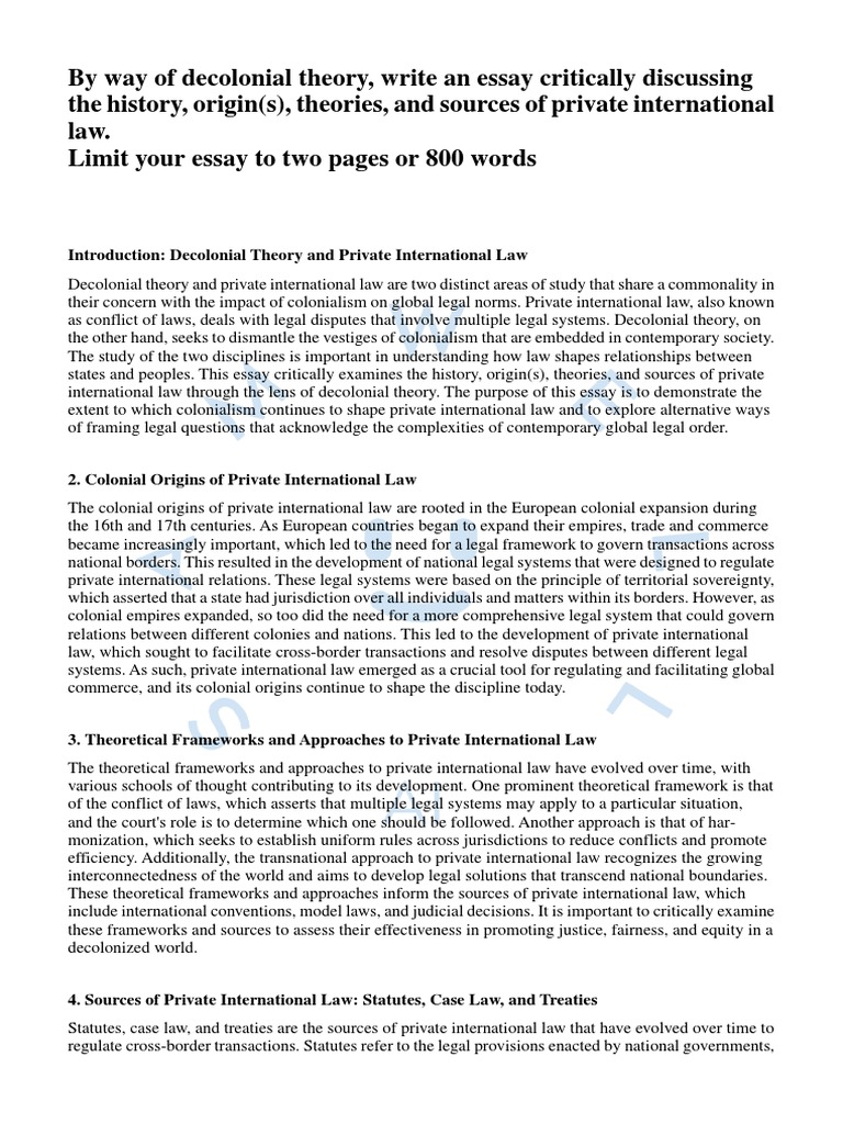 By Way of Decolonial Theory, Write An Essay Critically Discussing The History, Origin(s ...