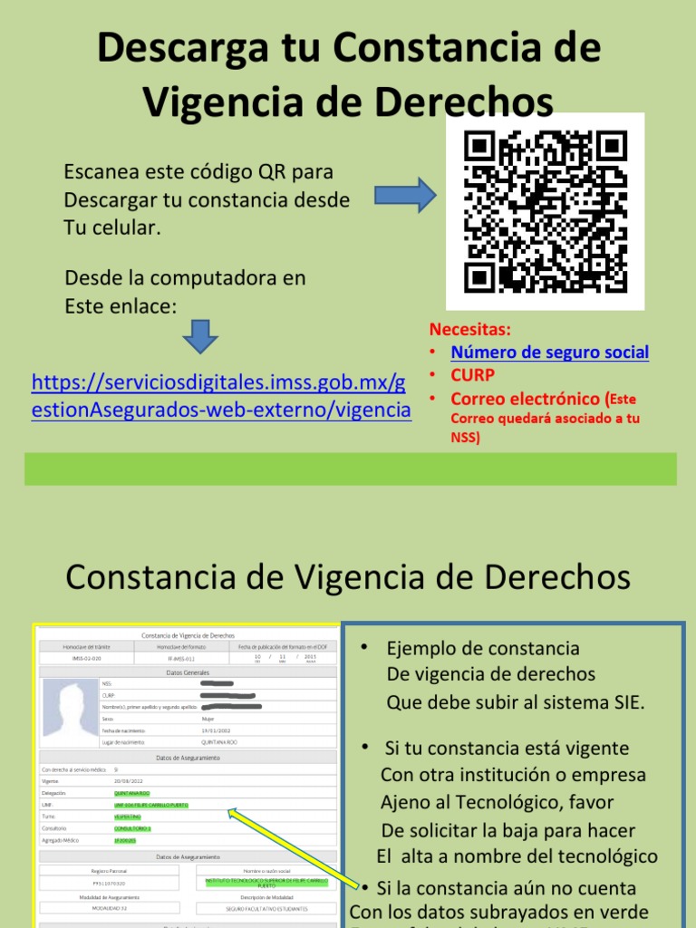 Manual Sobre Constancia de Vigencia (Imss) | PDF Manual Sobre Constancia de Vigencia (Imss) | PDF