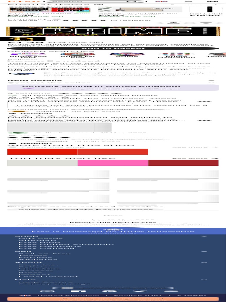 Prime KSI Printable Chocolate Bar Wrapper Templates Novelty - Etsy UK ...