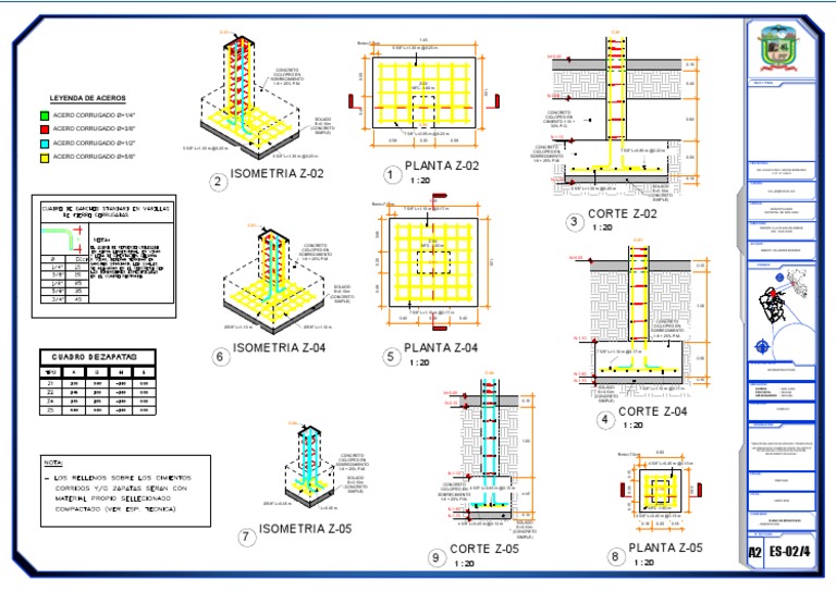 Plano de Cimentación Local Comunal | PDF