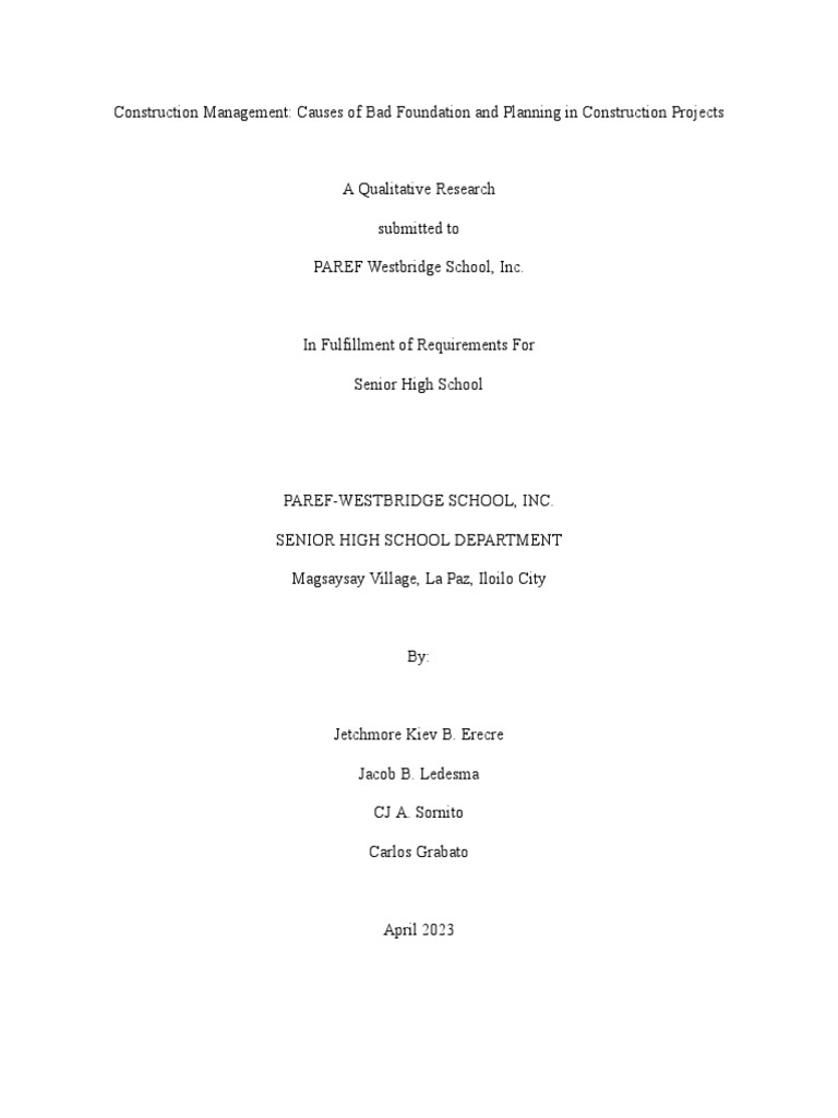 A Qualitative Research | PDF