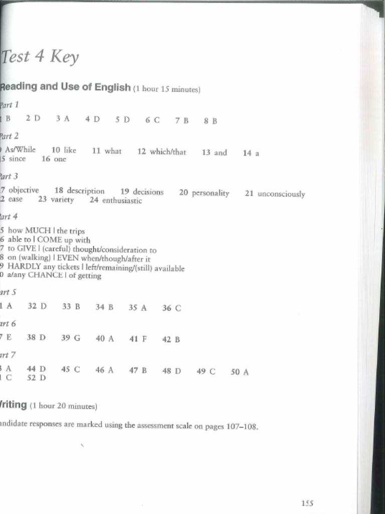 FCE1 T4 Answers Script | PDF