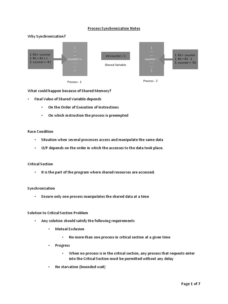 Os Synchronization Notes Pdf