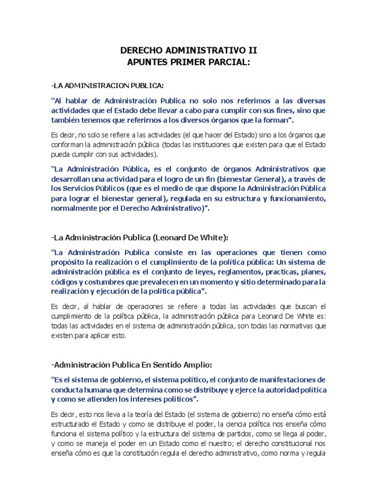 Apuntes Primer Parcial Adm Ii Pdf Administración Pública Gobierno